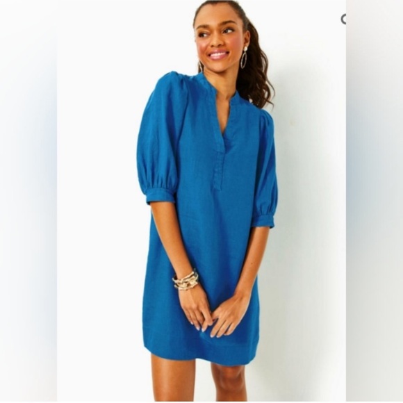 Lilly Pulitzer | Dresses | Lilly Pulitzer Linen Mialeigh Dress In ...